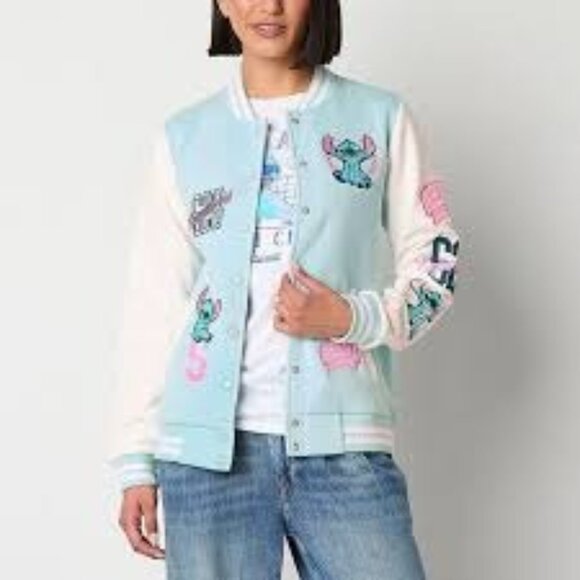 Disney Stitch | Jackets & Coats | Disney Stitch Bomber Jacket Fleece ...